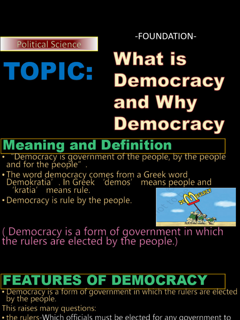 What is Democracy and Why Democracy 24 | PDF