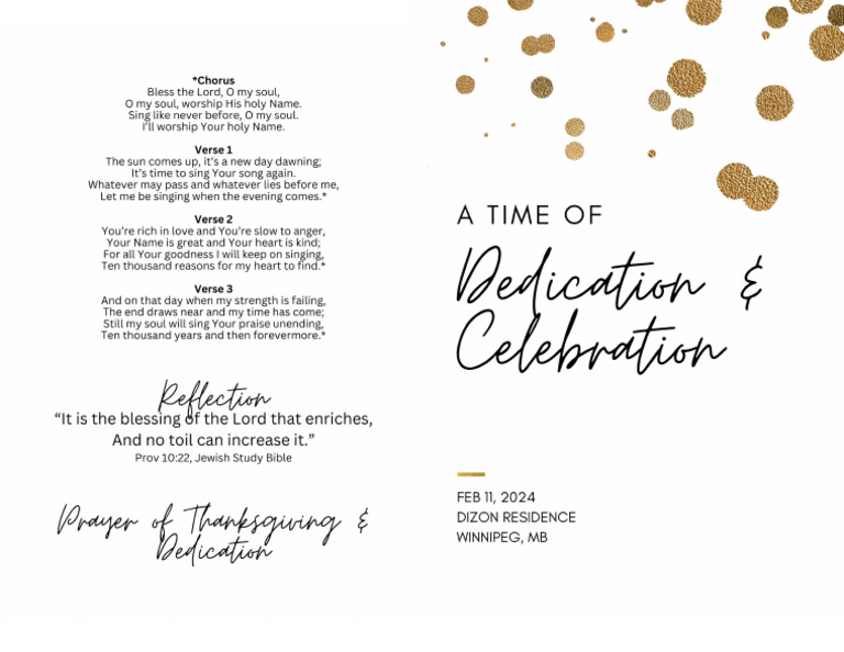 LITURGY (Car Dedication - RJ Dizon) | PDF