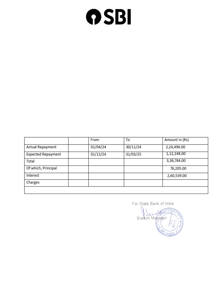 Provisional Home Loan Interest Certificate | PDF