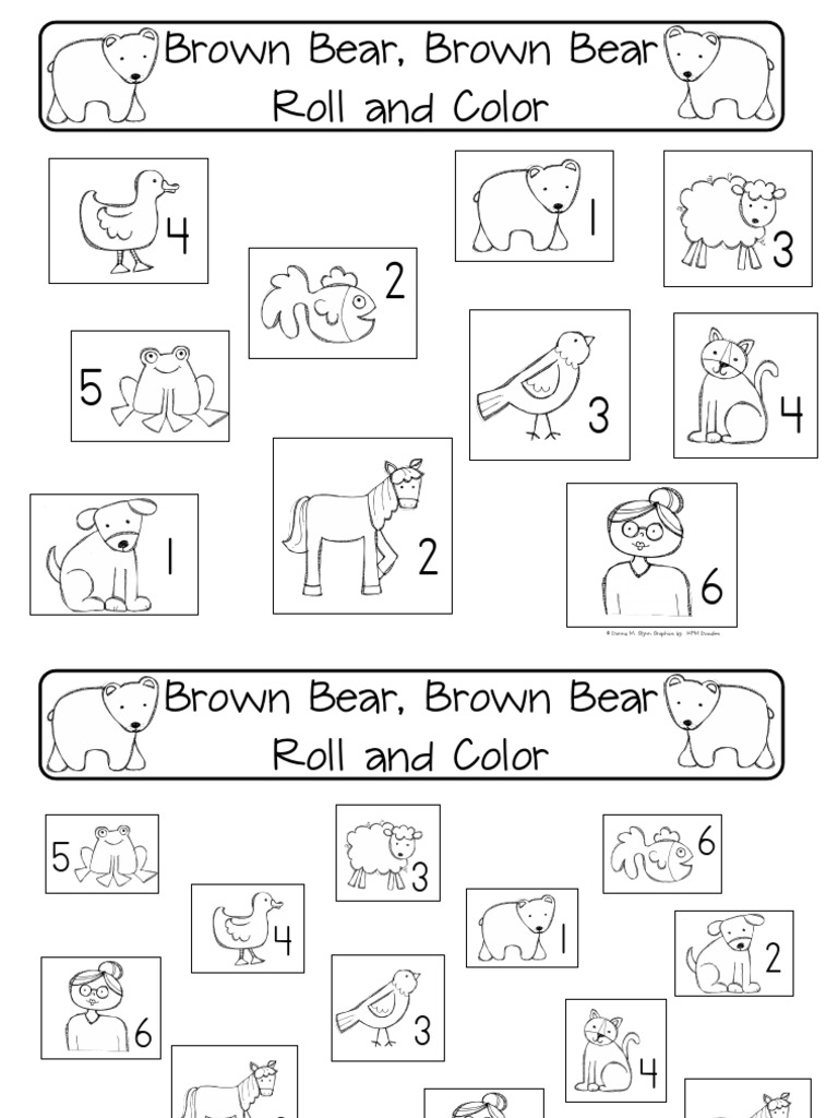 BROWN BEAR ROLL AND COLOUR | PDF