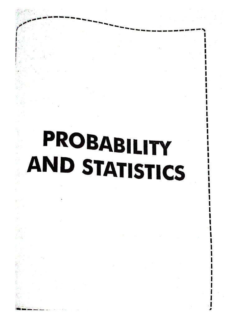 Probability and Statistics | PDF