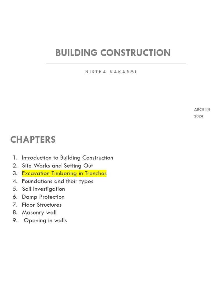 Excavation and Timbering Techniques | PDF | Deep Foundation | Aquifer
