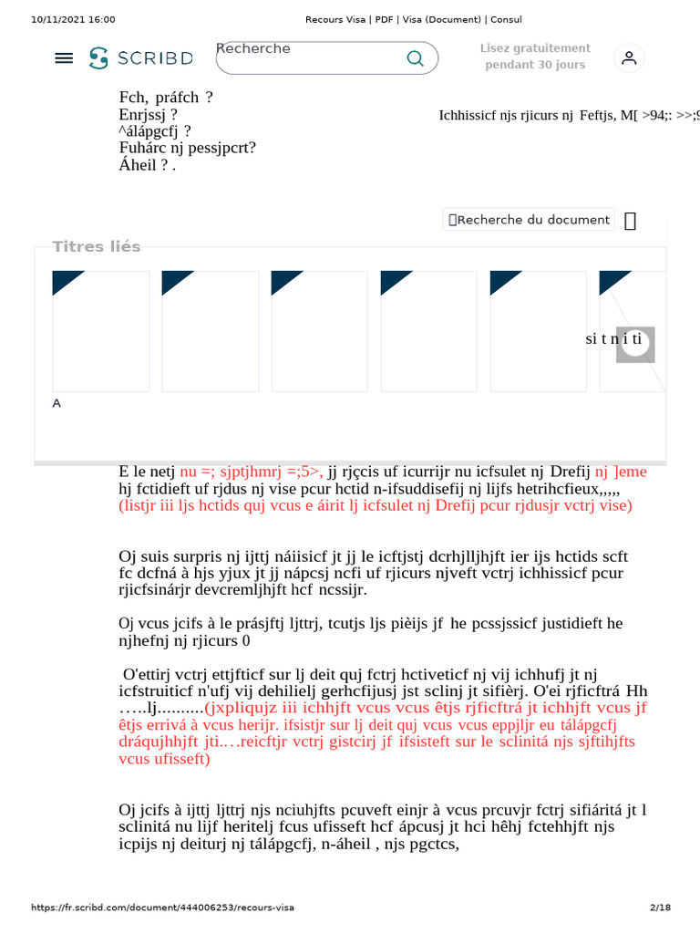 Recours Visa - PDF - Visa (Document) - Consul | PDF