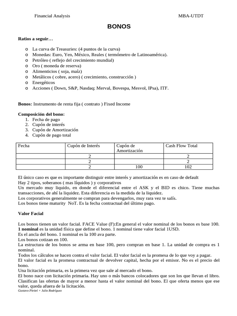 Apunte Bonos VJulio | PDF | Bonos (Finanzas) | Inflación