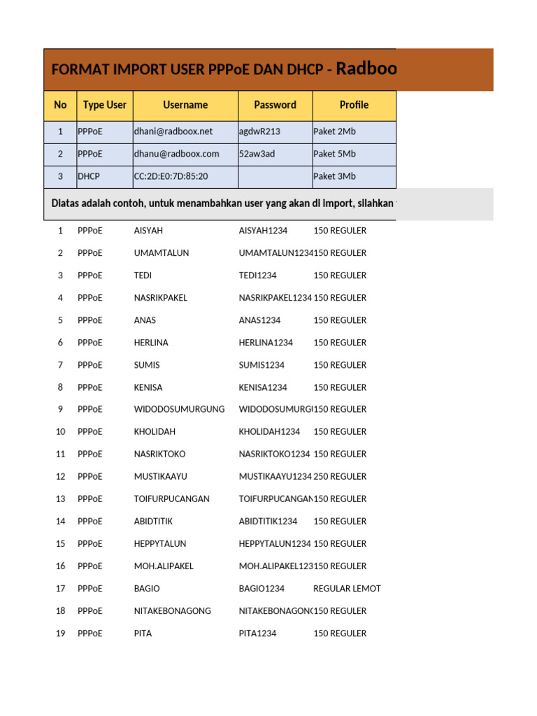 27-01-2025 User Pppoe DHCP | PDF | Utility Software | Security Technology