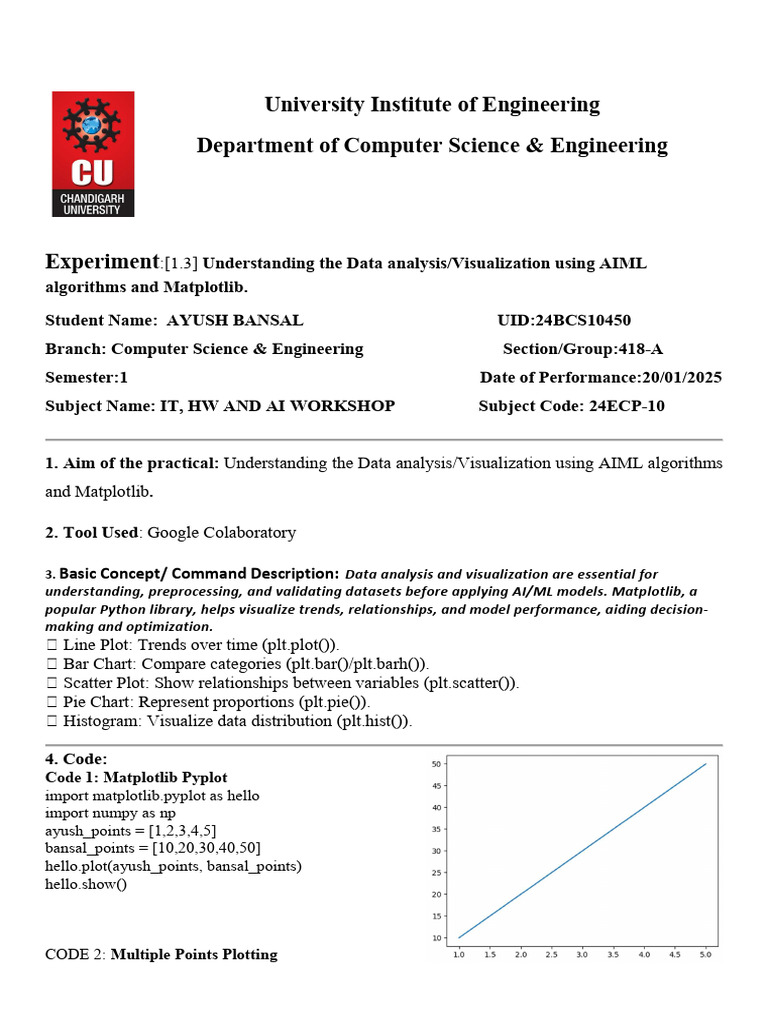 Data Visualization with Matplotlib | PDF | Data Analysis | Information Science
