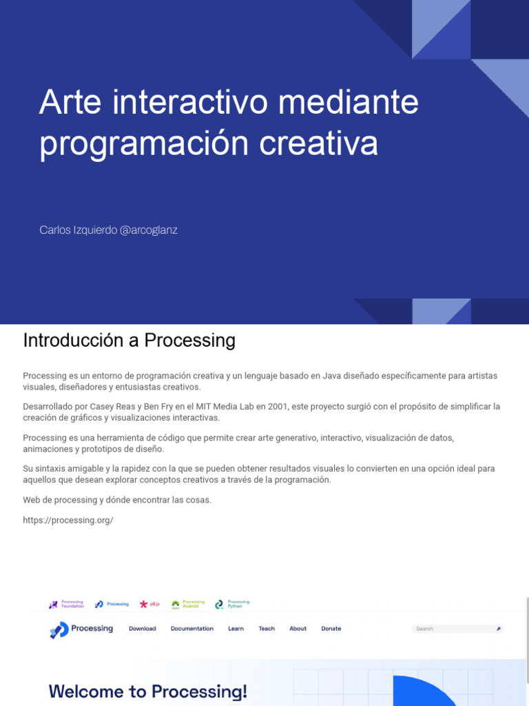 Introducción a Processing para Arte Interactivo | PDF | Programación de computadoras | Informática
