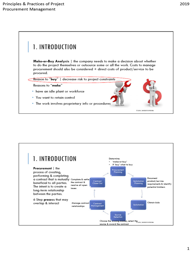 2019 PPM Procurement Lecture 1 - Introduction | PDF | Procurement | Business