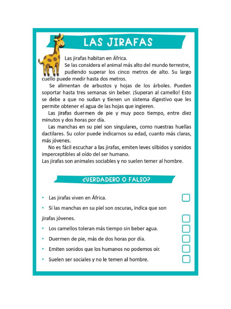 Las Jirafas | PDF