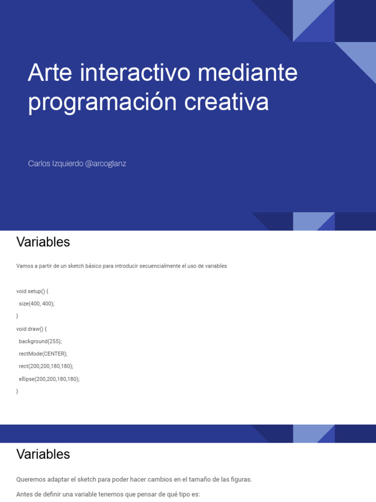 Arte Interactivo Mediante Programación Creativa 2 | PDF