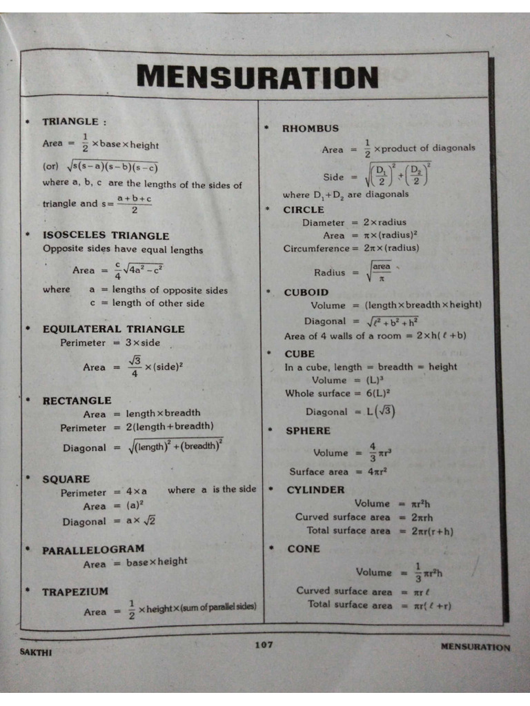 10.Mensuration MCA | PDF