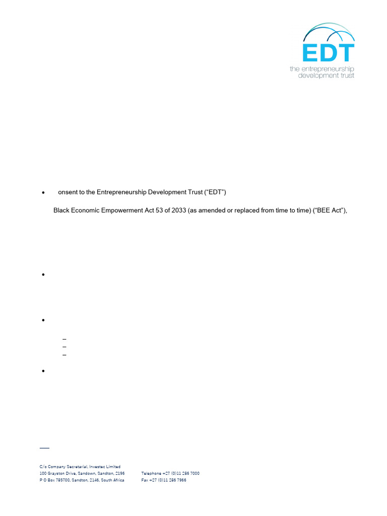 Annexure A 20231004 - Beneficiary Consent Letter - Updated For TPCA - FINAL | PDF