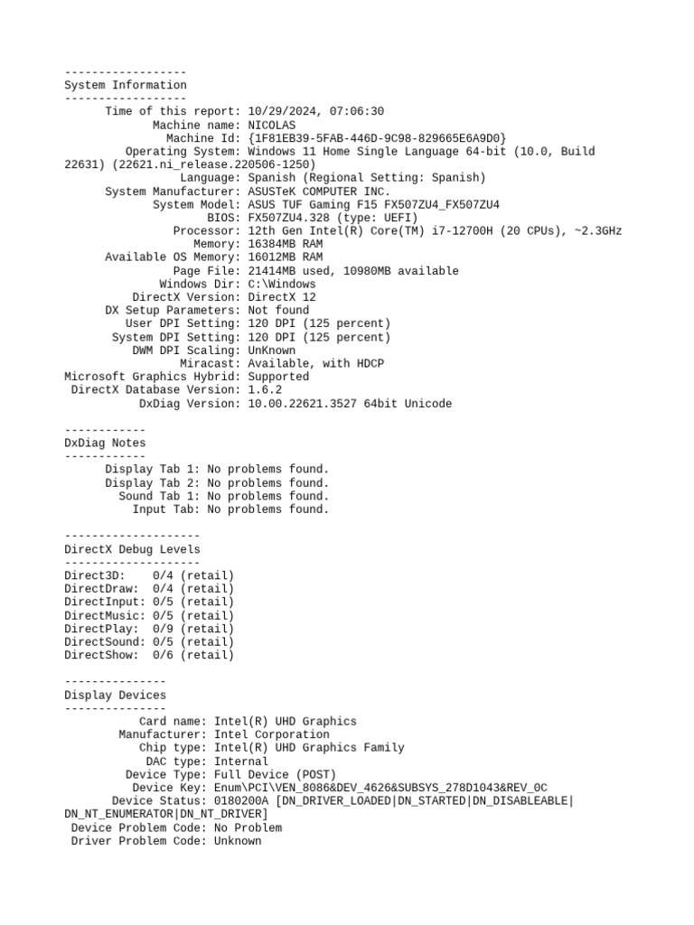DxDiag | PDF | Device Driver | Graphics Processing Unit