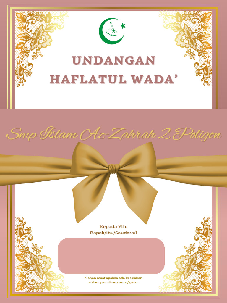 Undangan Haflatul Wada' | PDF