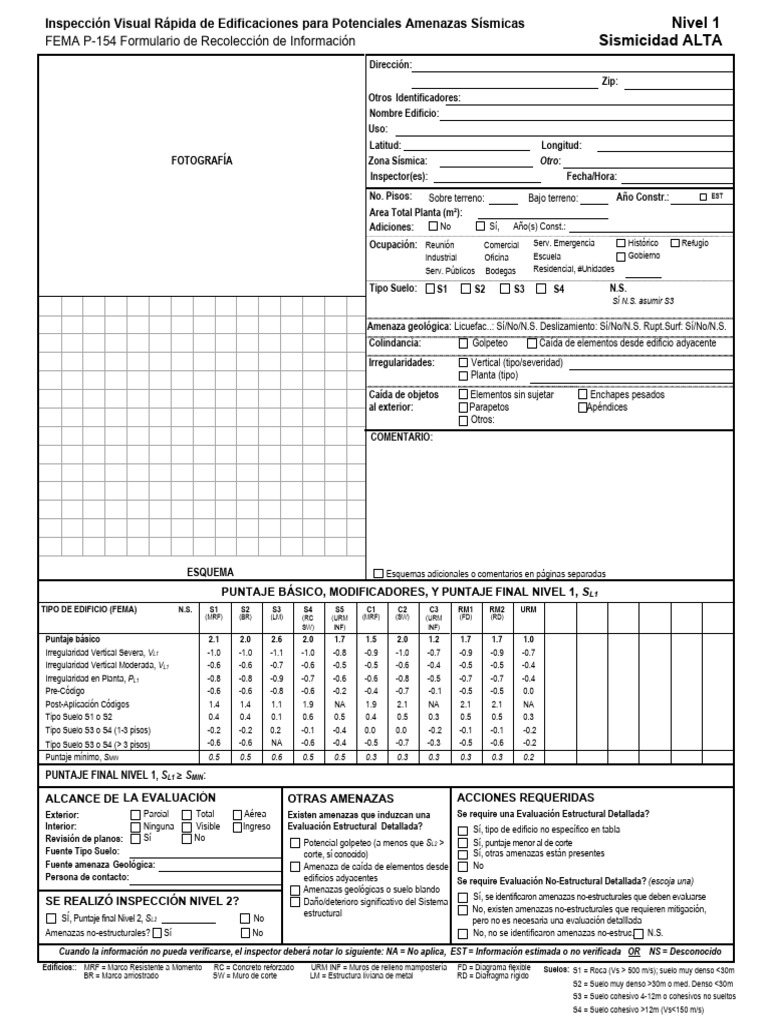 FEMA P-154 - ElSalvador | PDF | edificio | Diseño arquitectonico