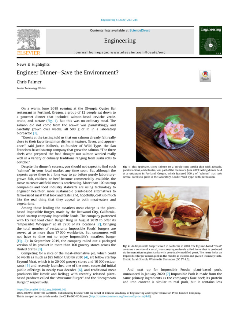 Engineer Dinner Save The Environment - 2020 - Engineering | PDF | Meat ...