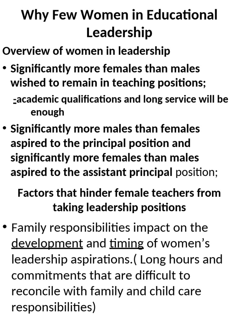 Women & Educational Leadership | PDF | Leadership | Psychology