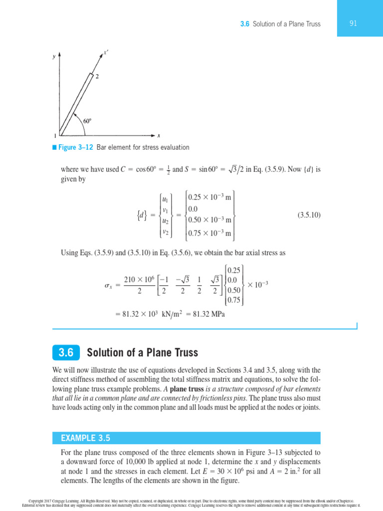 PL Truss and 2d Symm Truss Problem - Logan | PDF | Truss | Matrix (Mathematics)