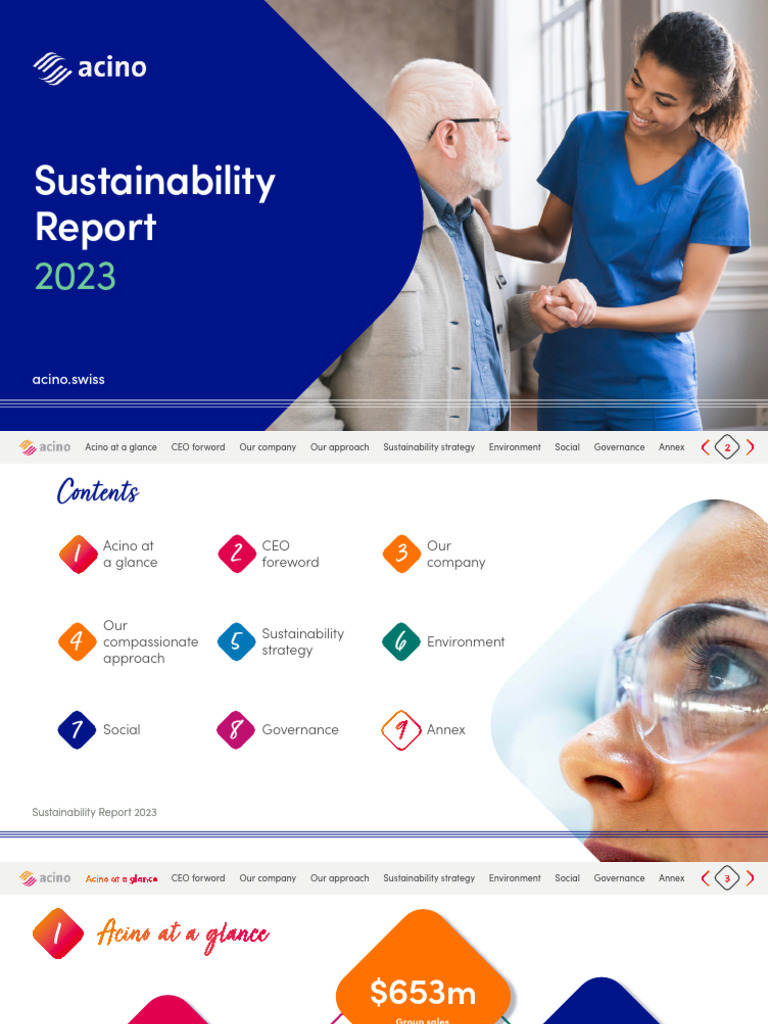 Acino Sustainability Report 2023 | PDF | Sustainability | Energy Conservation