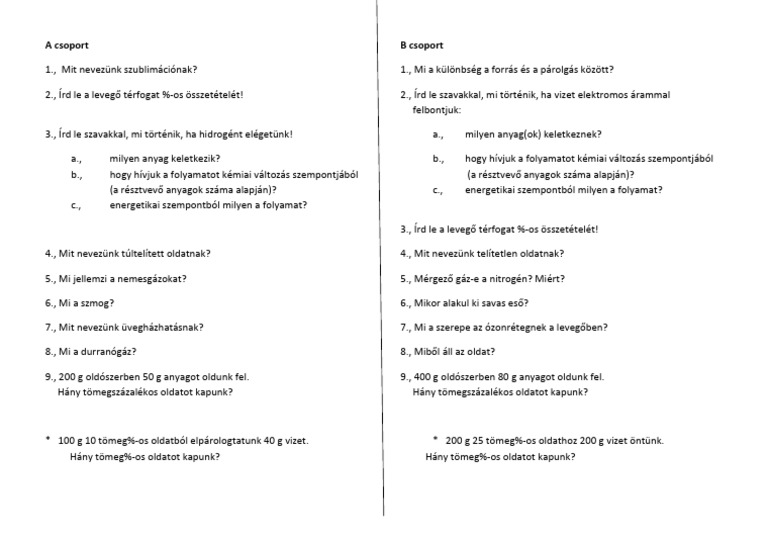 Kemia7 2.felmero | PDF