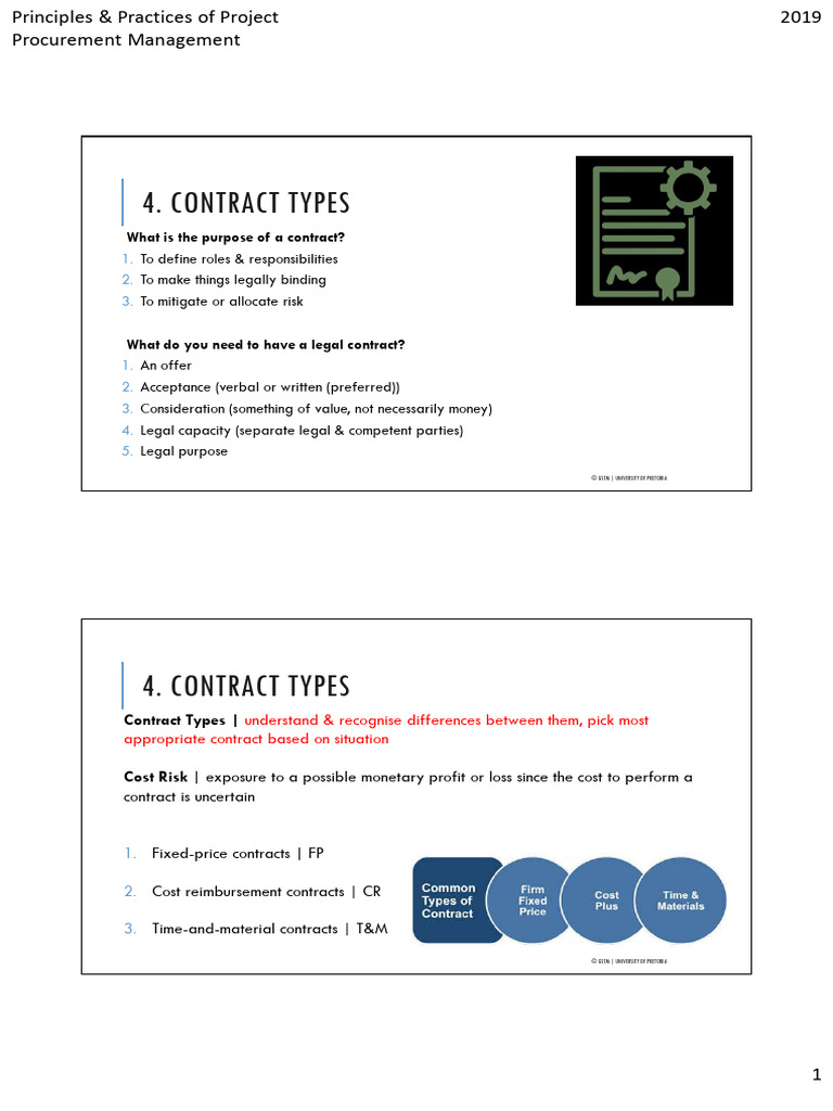 Contract Types in Project Procurement | PDF | Economies | Business