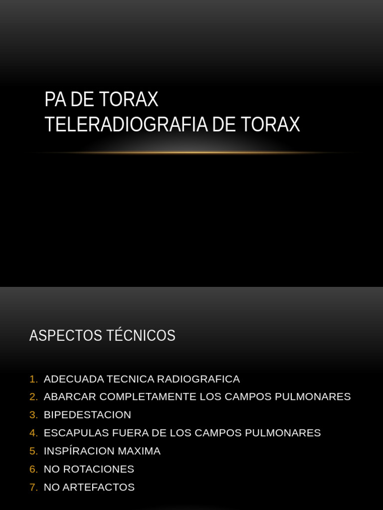 Guía de Teleradiografía de Tórax | PDF