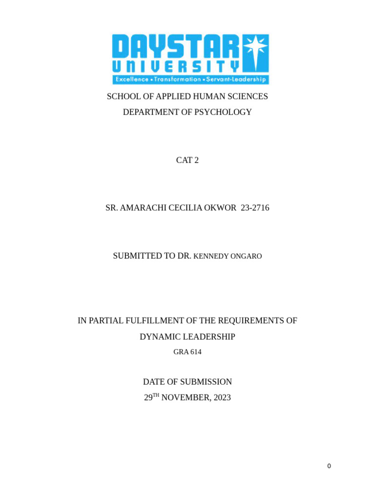 Cat 2 | PDF | Leadership | Goal