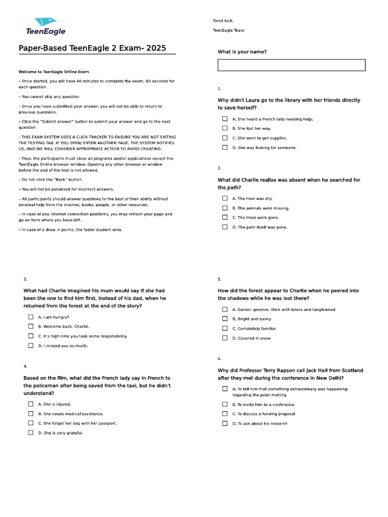 TE2 Exam 2025 PB - 250212 - 183134 | PDF