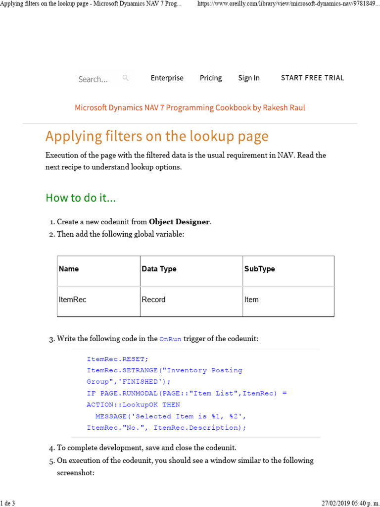 NAV Lookup Code Implementation Guide | PDF