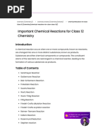 Key Name Reactions for Class 12 Chemistry | PDF | Aldehyde | Amine