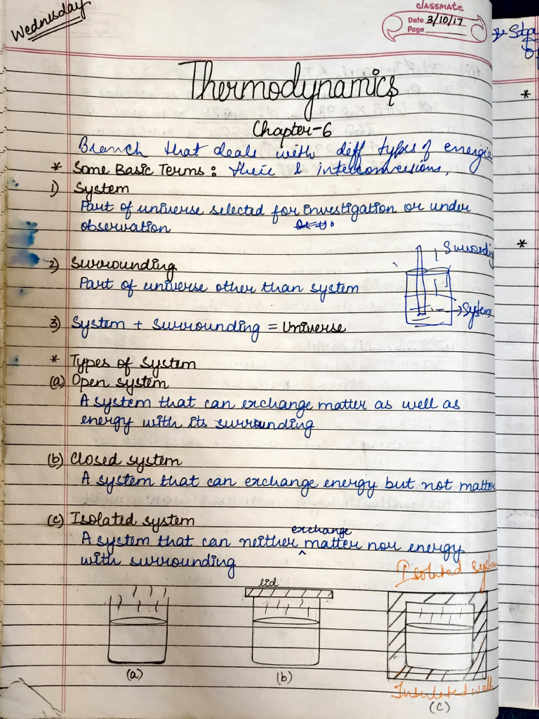 Thermodynamics Notes 1 | PDF