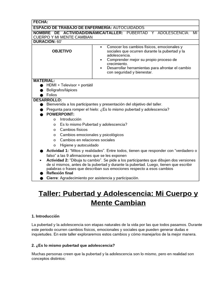 PUBERTAD | PDF | Adolescencia | Pubertad