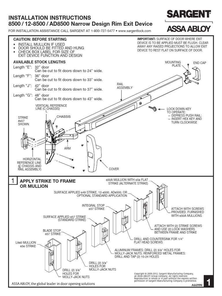 SARGENT56AD8510TECH | PDF | Electrical Connector | Switch