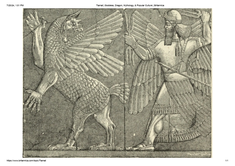 Tiamat _ Goddess, Dragon, Mythology, & Popular Culture _ Britannica | PDF