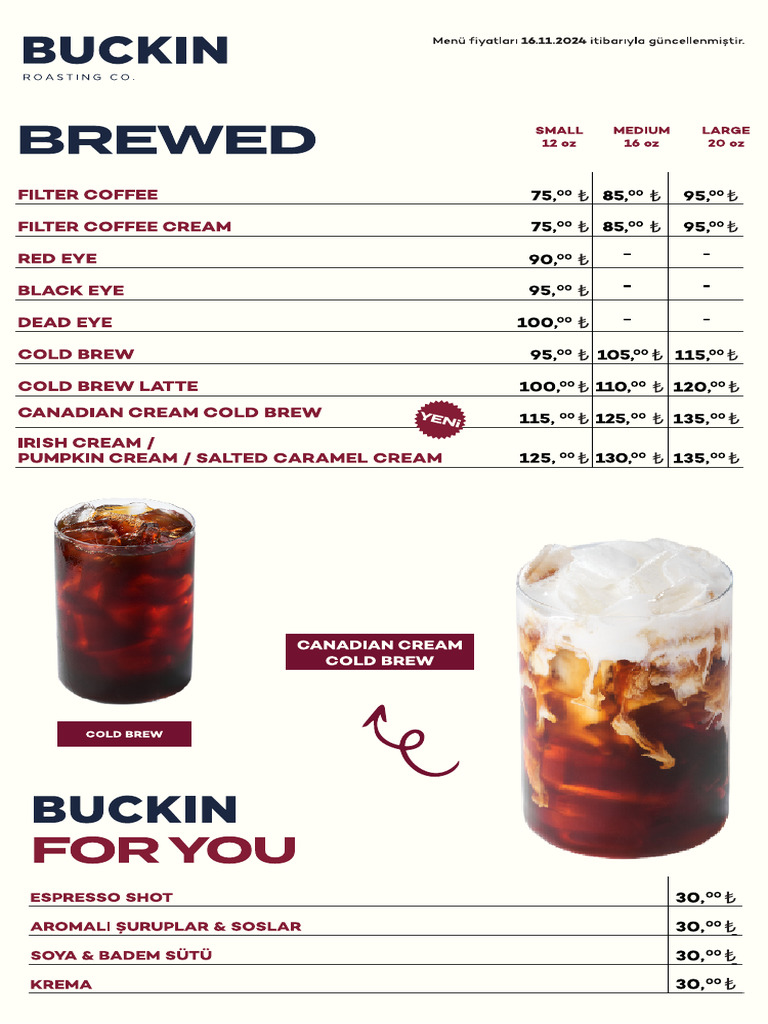 BUCKIN Menu | PDF