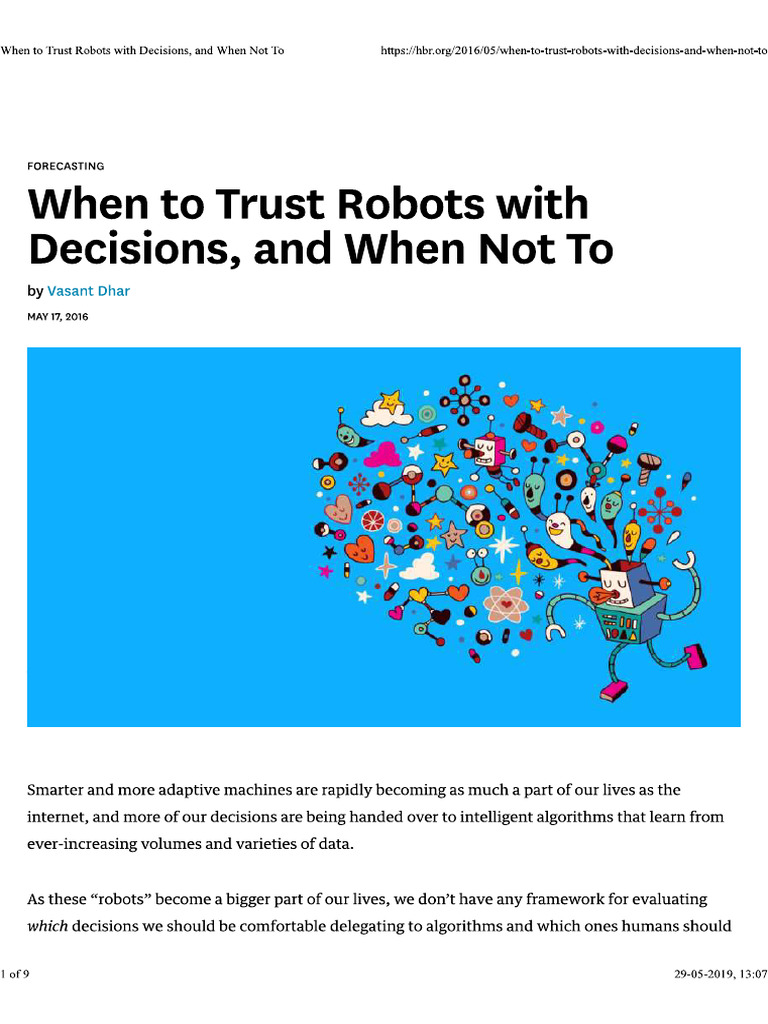 When To Trust Robots | PDF