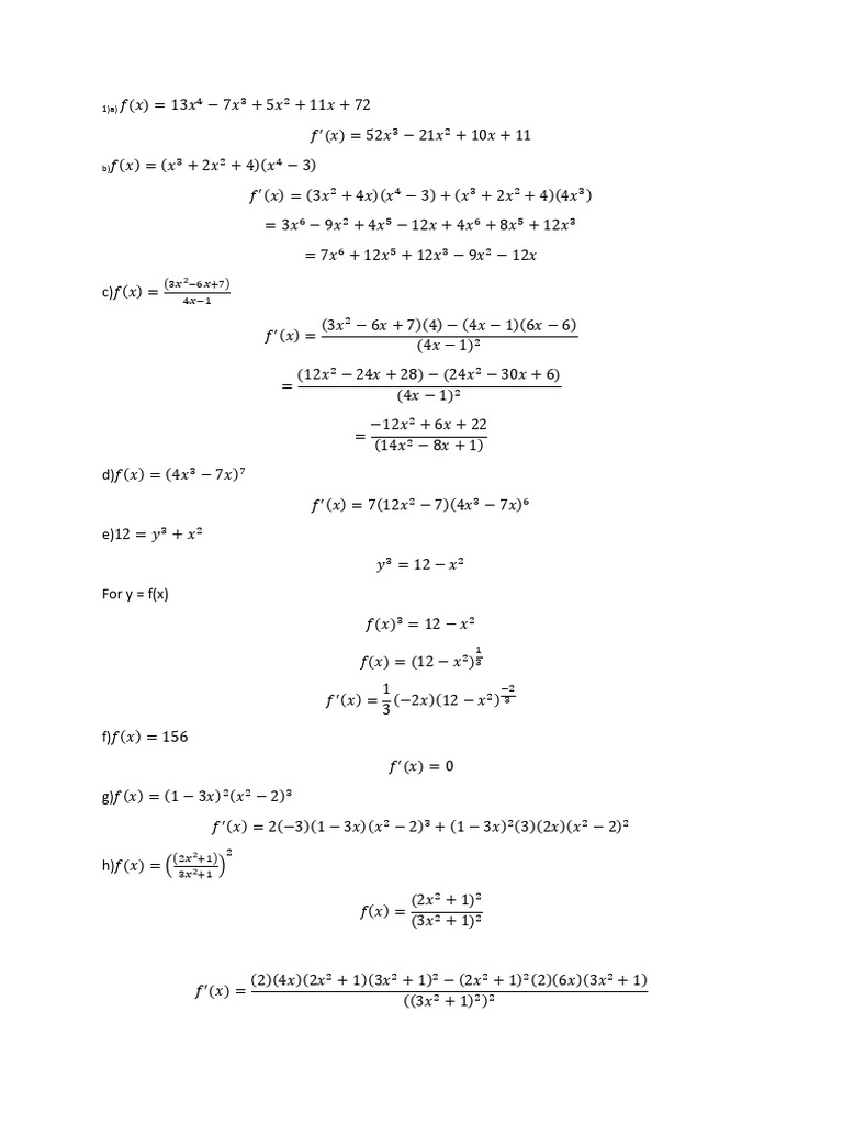 2.4 derivative assignment | PDF | Mathematical Physics | Motion (Physics) 2.4 derivative assignment | PDF | Mathematical Physics | Motion (Physics)