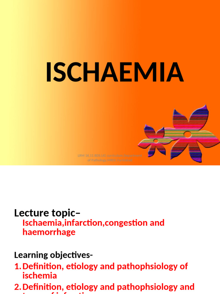 Ischaemia and Infarction Overview | PDF | Ischemia | Vein