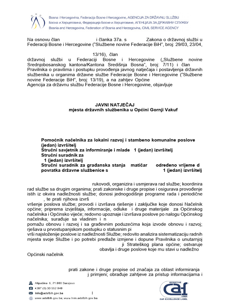 Tekst Javnog Natjecaja | PDF