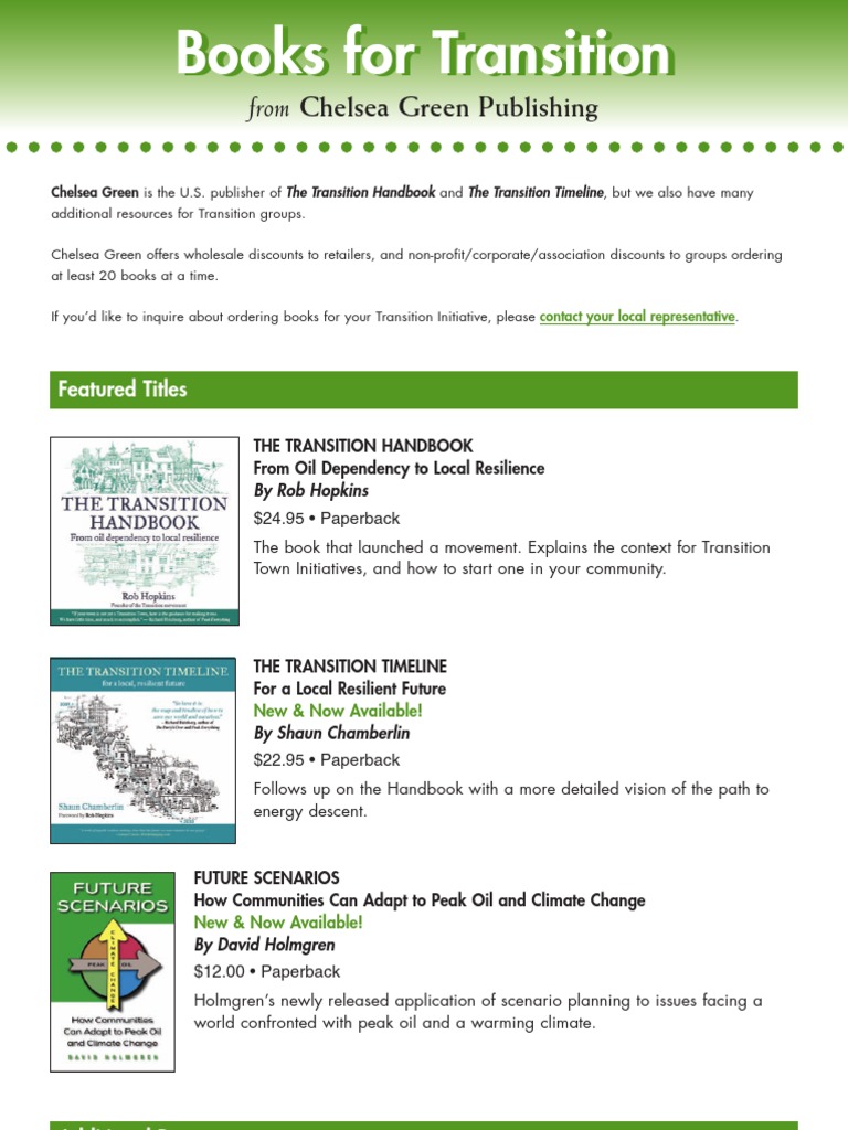 Essential Books for Transition Initiatives | PDF | Natural Environment ...