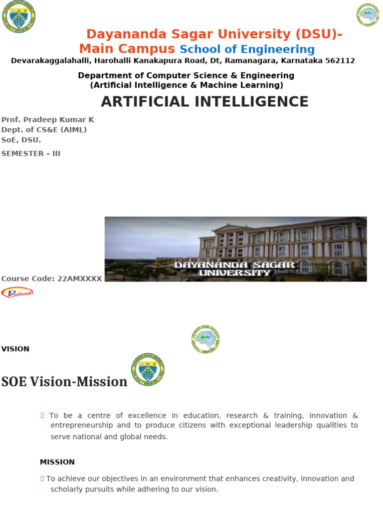 unit1_AI | PDF | Intelligence (AI) & Semantics | Artificial Intelligence