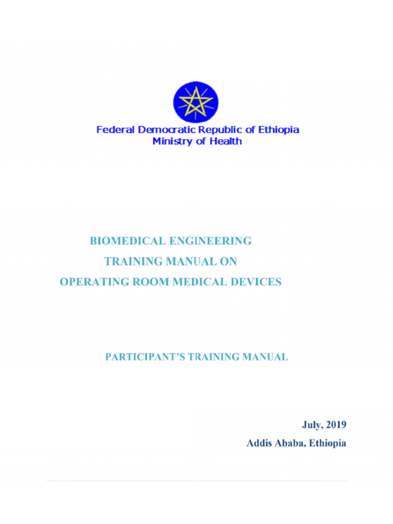 OR Medical Devices-Final Participant's Training Manual | PDF
