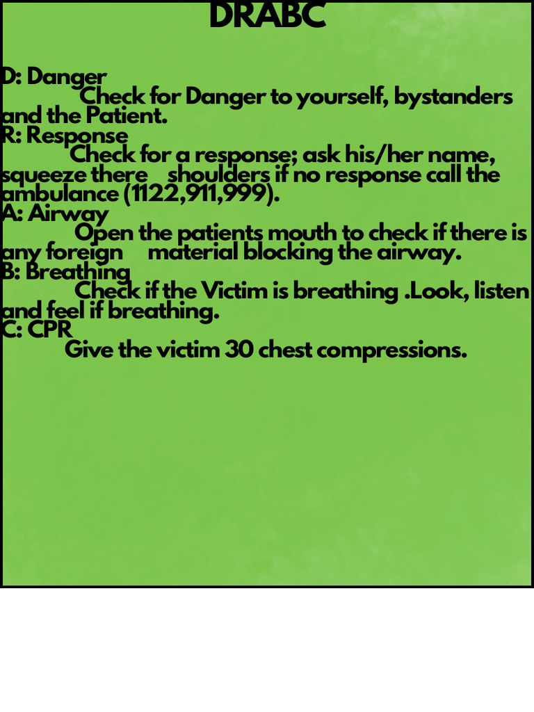 Emergency First Aid Steps | PDF