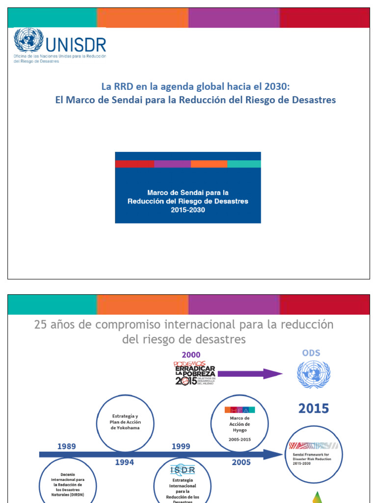 04 - UNISDR Marco de Sendai - VR | PDF | Reducción de Desastres | Economias