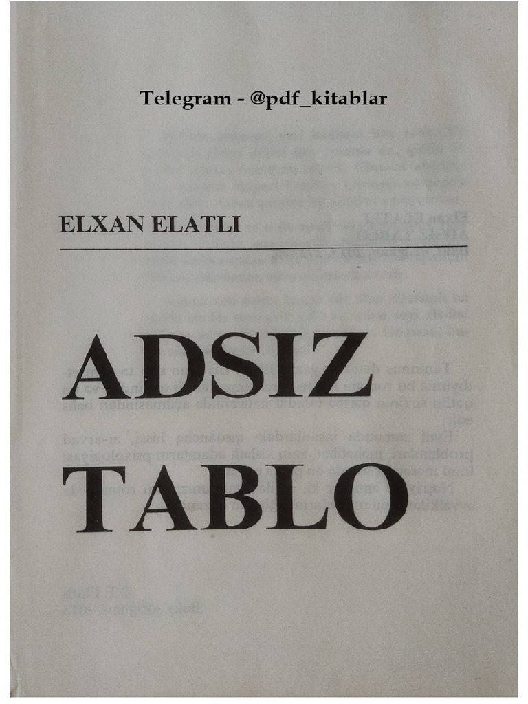 Elxan Elatlı - Adsız Tablo @PDF - Kitablar | PDF