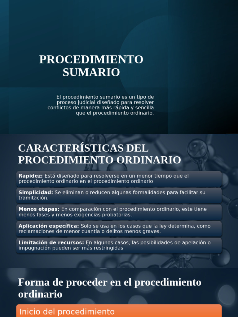 Procedimiento Sumario: Agilidad Judicial | PDF