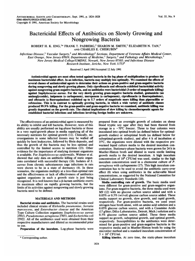 Eng Et Al 1991 Bactericidal Effects of Antibiotics On Slowly Growing ...