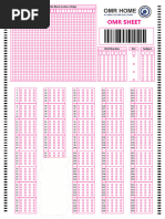 200 Question OMR Sheet Sample | PDF