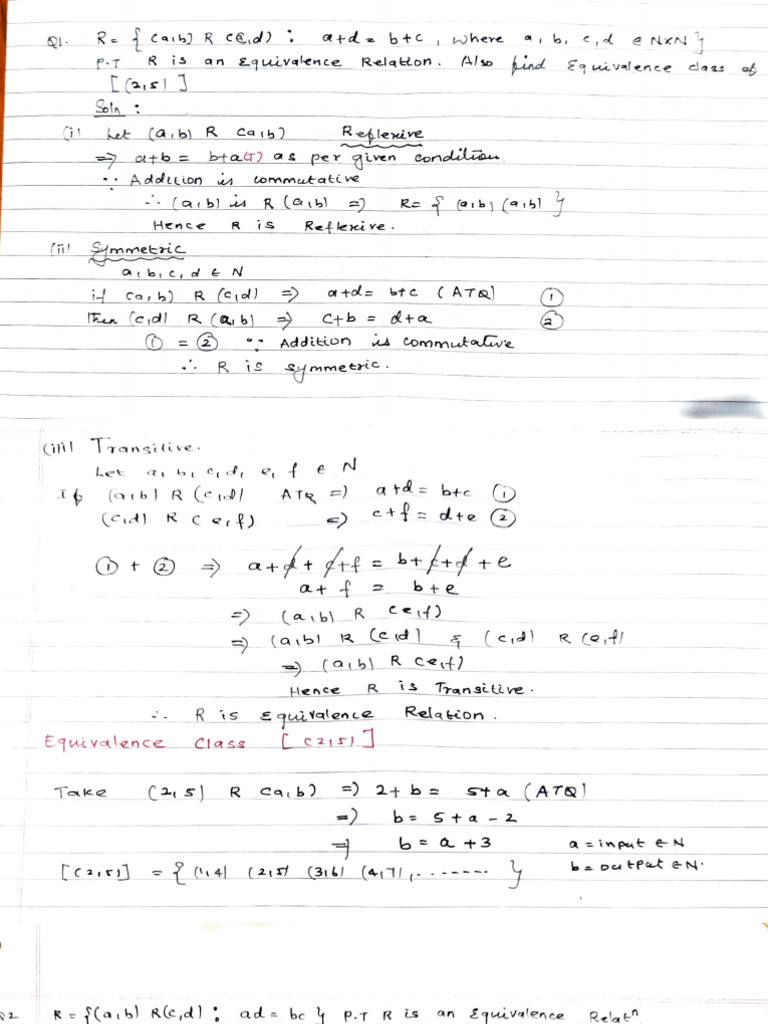 Equivalence Relations | PDF