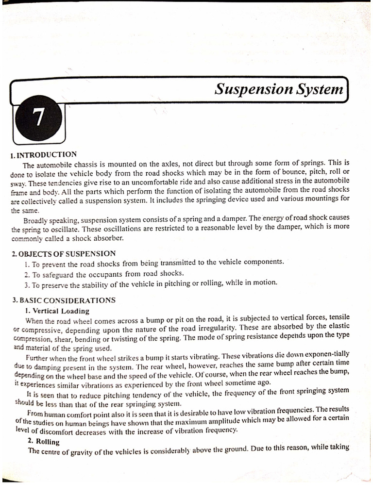 Unit 7 Suspension System | PDF